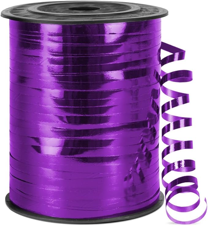 Amazon.com: Isaspire 500 Yards Metallic Shiny Purple Curling Ribbon, 1/ ...