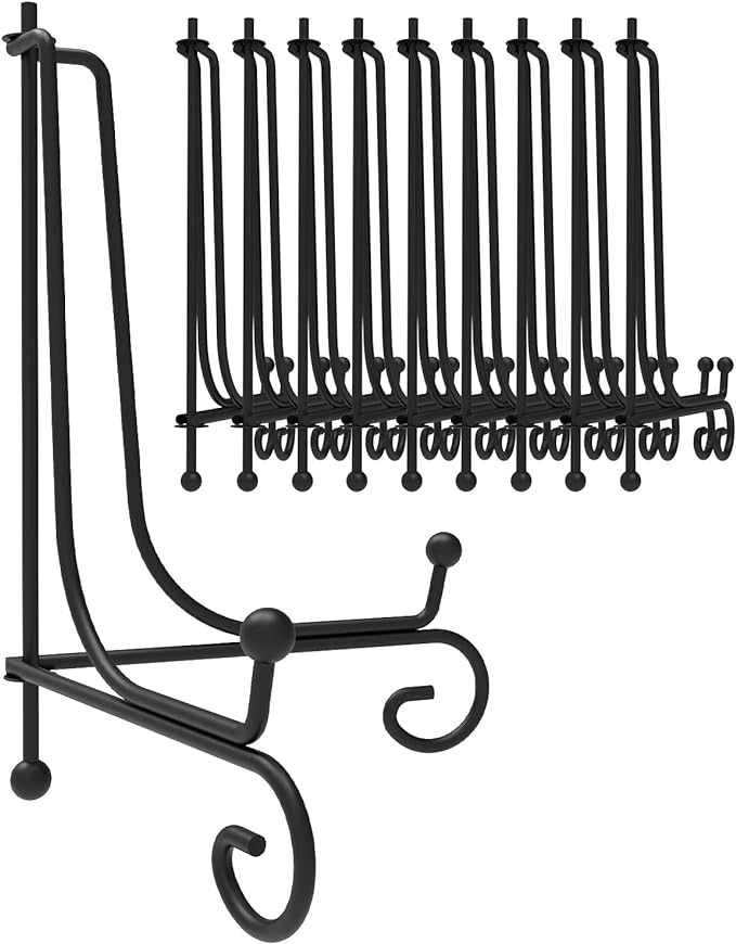 Amazon.com: Iron Display Stand 10 Packs, 10 Inches Plate Picture Photo ...