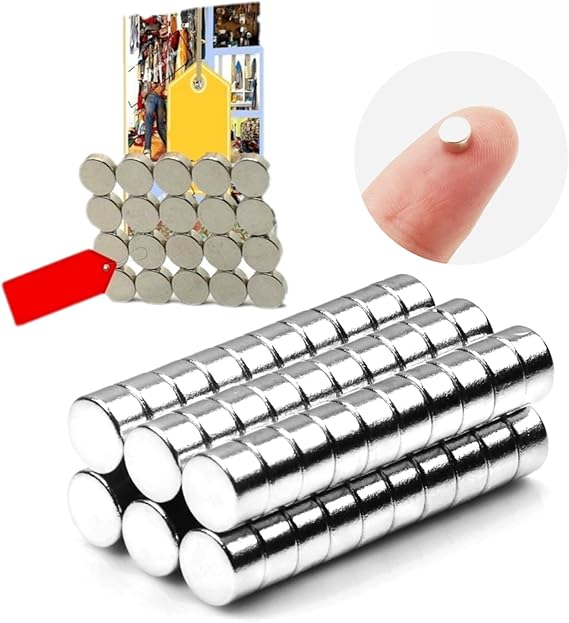 Amazon.com: 60pcs Small Magnets,Small Cylinder Fridge Magnets,Round ...