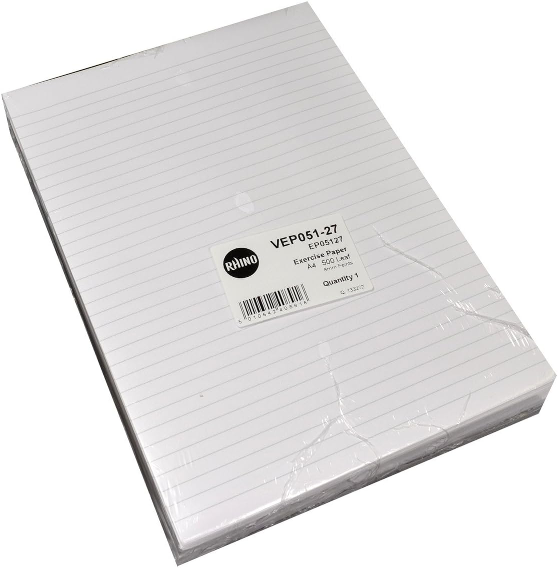 Rhino A4 Loose Leaf Lined Paper, 500 Sheets / 1000 Page, 8mm Lined with ...