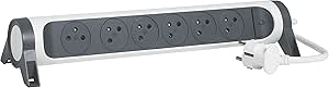Legrand - Rotating power strip with 6 sockets Surface and switch with ...