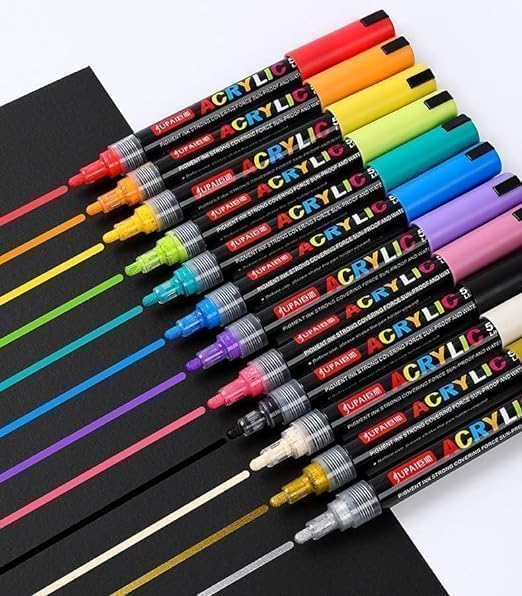 Peacora 60pc Posca Acrylic Marker Pens Colors Premium Waterproof ...