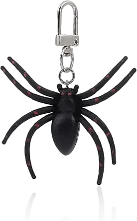 Amazon.com: Spider Keychain Gothic Halloween Keychain Goth Bag Charm ...