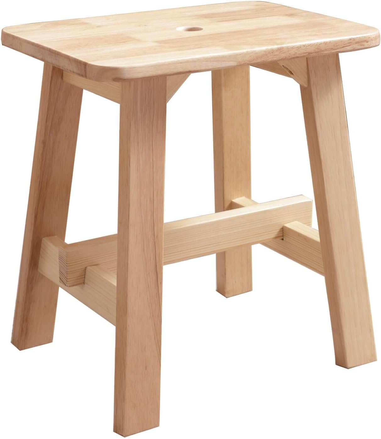Amazon.com: Wooden Stools,Rectangular Solid Wood Stool, Small Wood ...