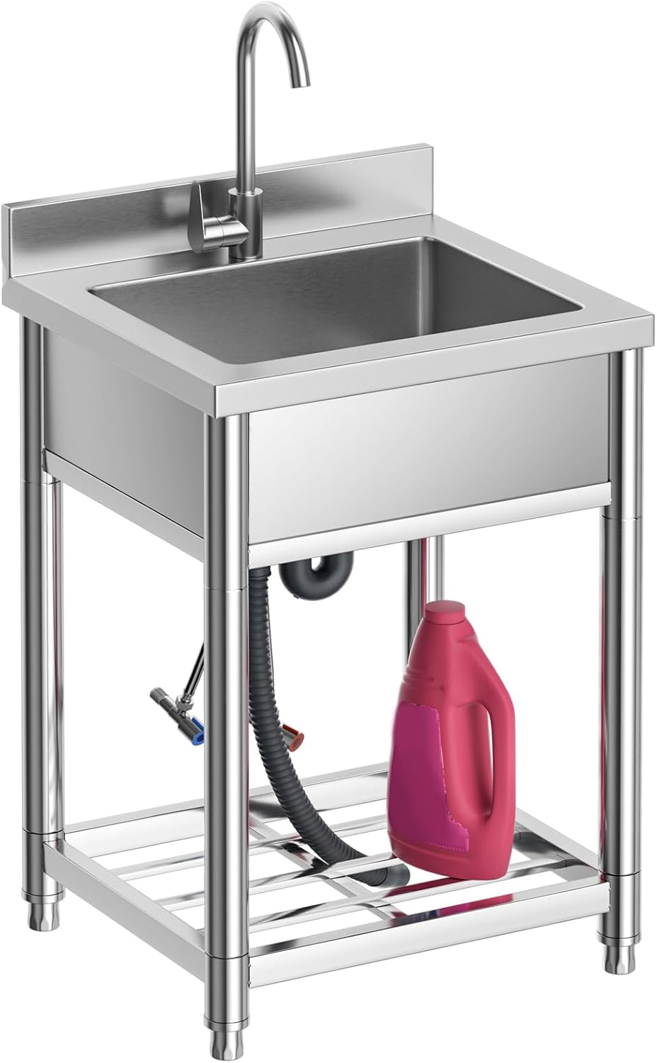 Cabinet Costco Stainless Steel Utility Sink Outdoor Sink Free Standing ...