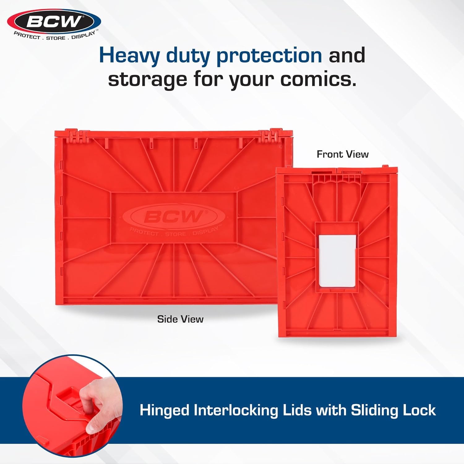 Snapklik.com : BCW Short Comic Book Bin, Red 2 Pack - For 150 Standard ...
