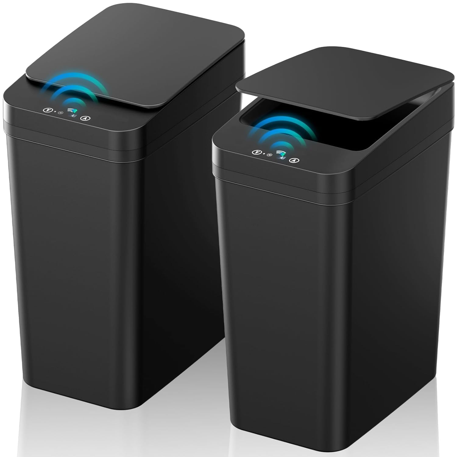2 Pack 11L Automatic Touchless Garbage Can, Small Motion Sensor Smart ...