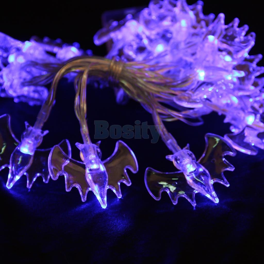 Amazon.com : 20-LED 86inch Battery Operated Halloween Bats String Fairy ...