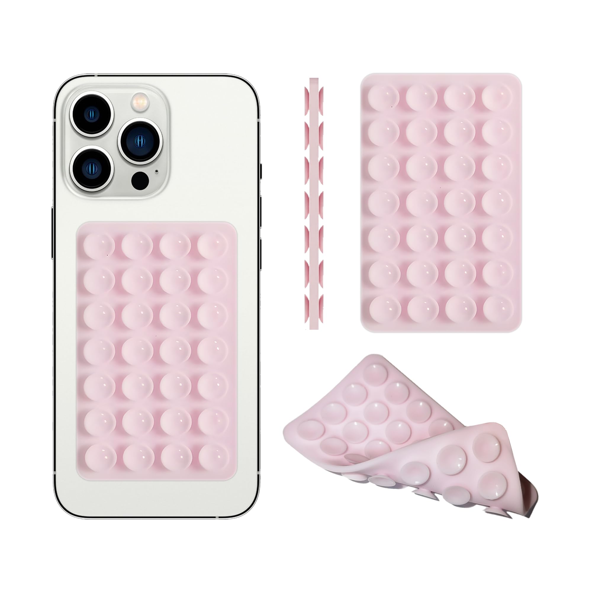 Silicone Double-Sided Suction Phone Case Detachable Mount - Hands-Free ...