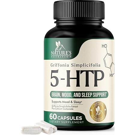 Amazon.com: 5-HTP Capsules 200 mg 5HTP Plus Calcium for Calm and Mood ...