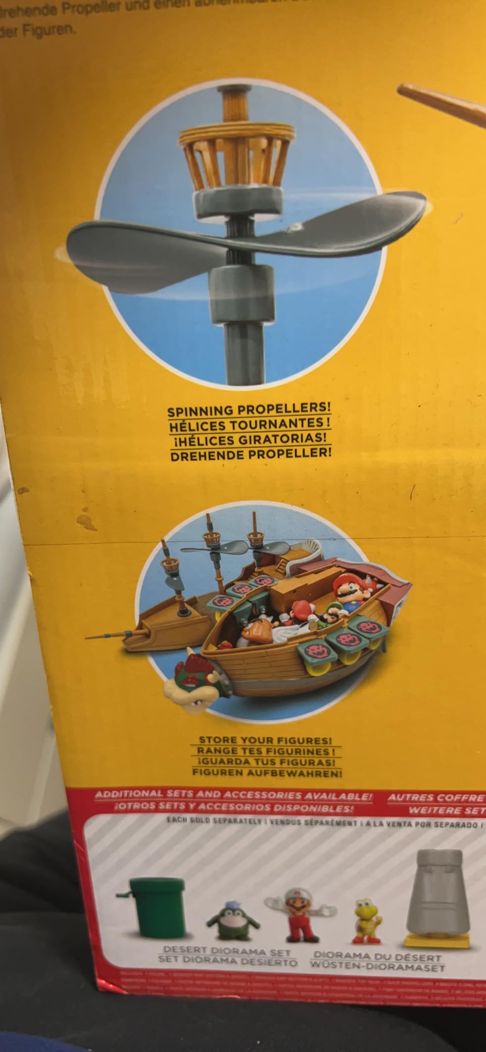 Nintendo Super Mario Deluxe Playset - Bowser's Ship - Includes 5 ...