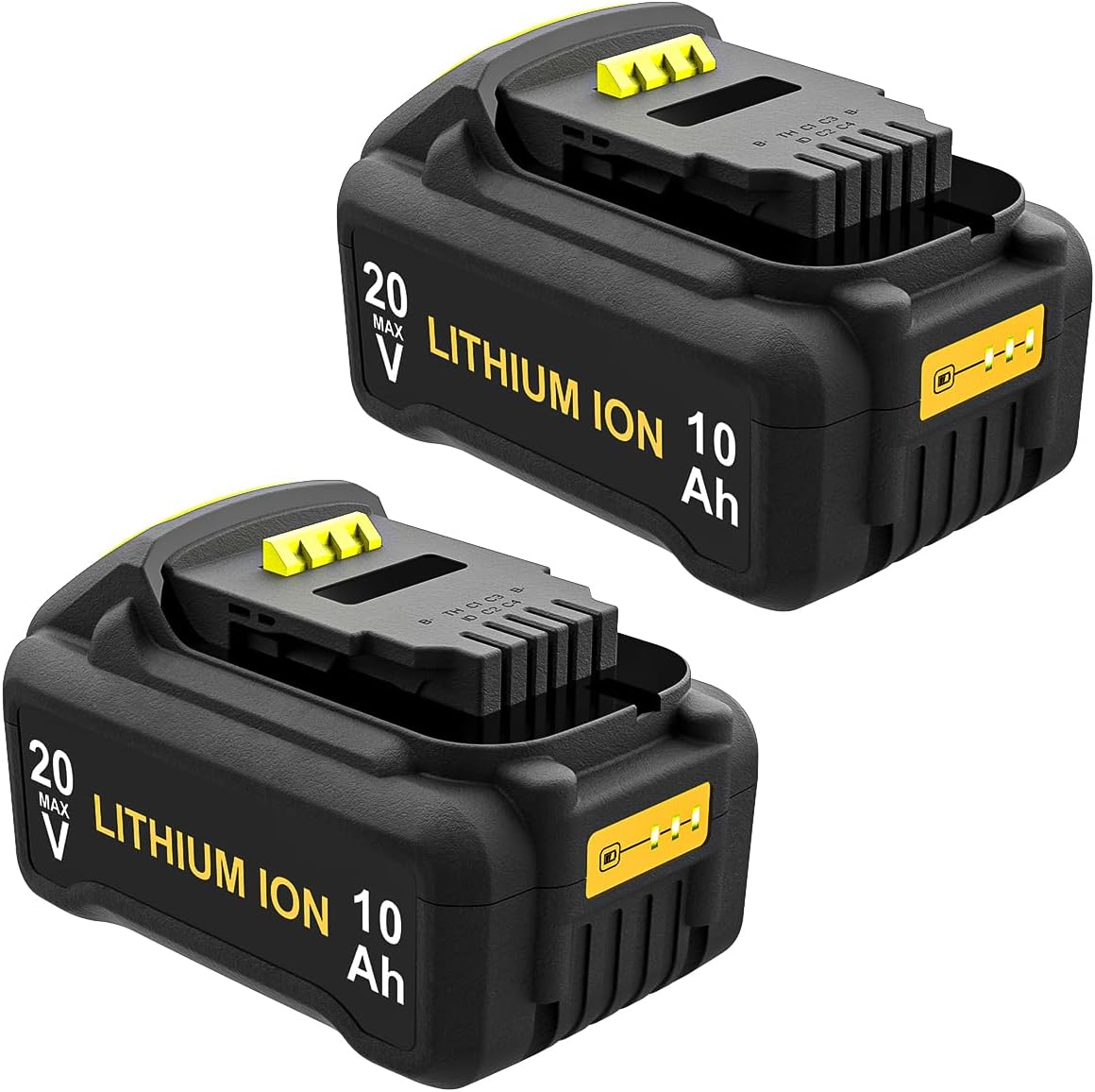 ANTRobut 2Pack 10Ah Replacement for Dewalt 20V Batteries DCB200 DCB206 DCB208 DCB210 for Dewalt ...