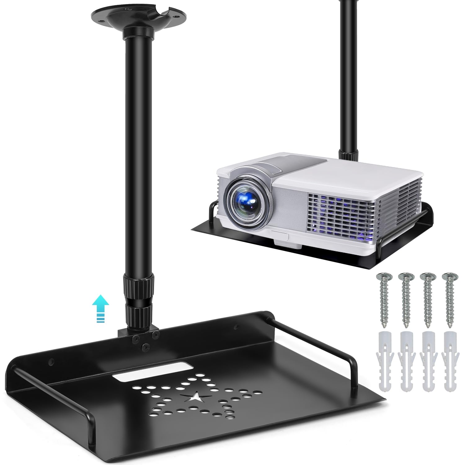 Soporte de Techo para Proyector(30-52 cm), Soporte Universal de Bandeja ...