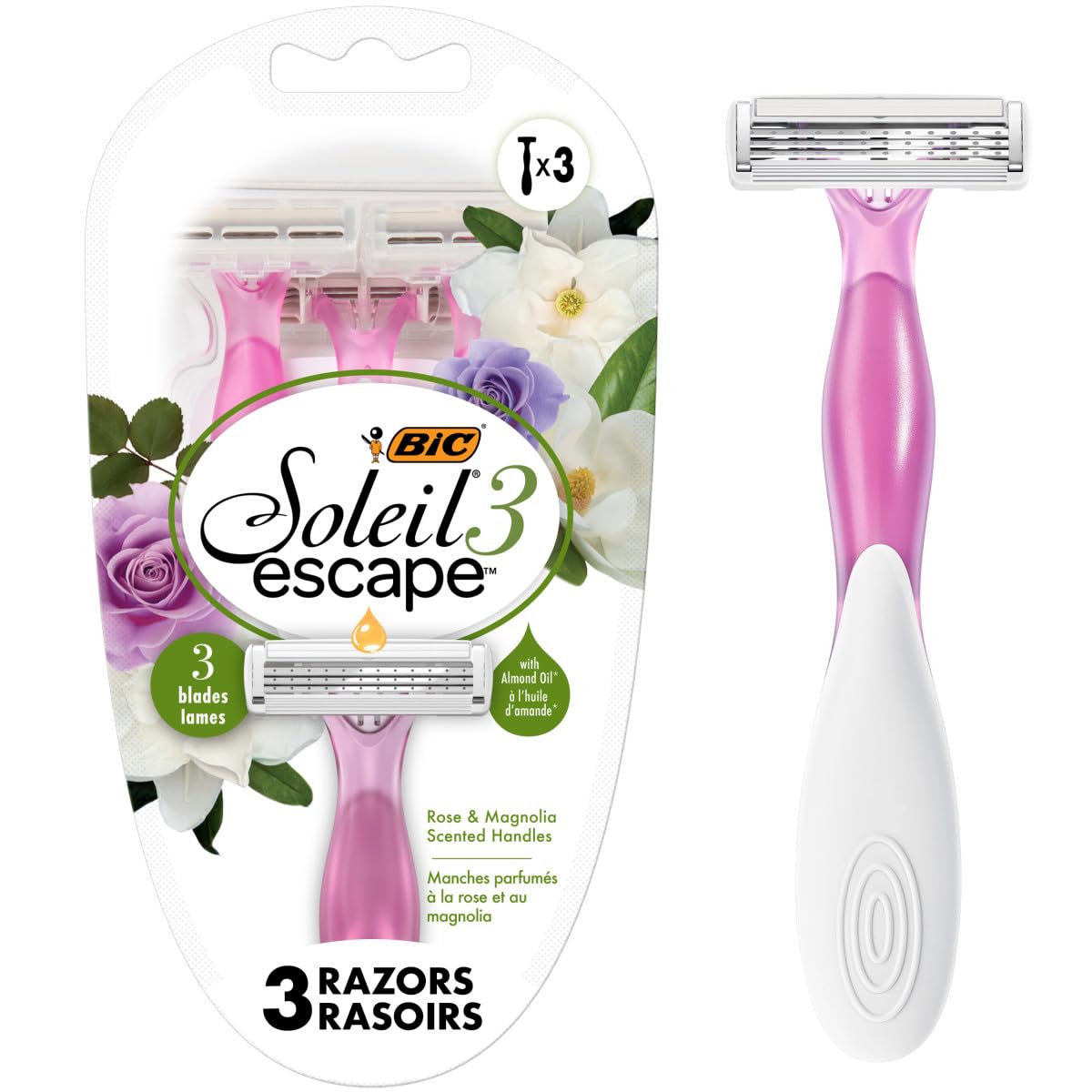 Amazon.com: BIC Soleil Escape Women's Disposable Razors, 3 Blades for a ...