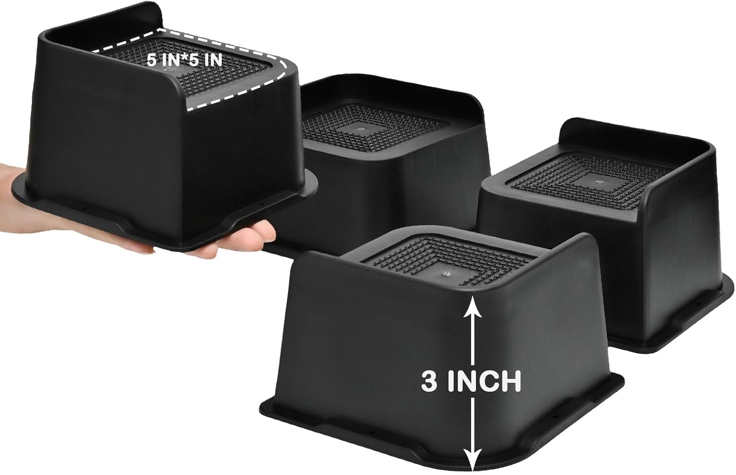 Amazon.com: shouwuhho Bed Risers 2 inch, 3 inch, 4 inch, 6 inch, 8 inch ...