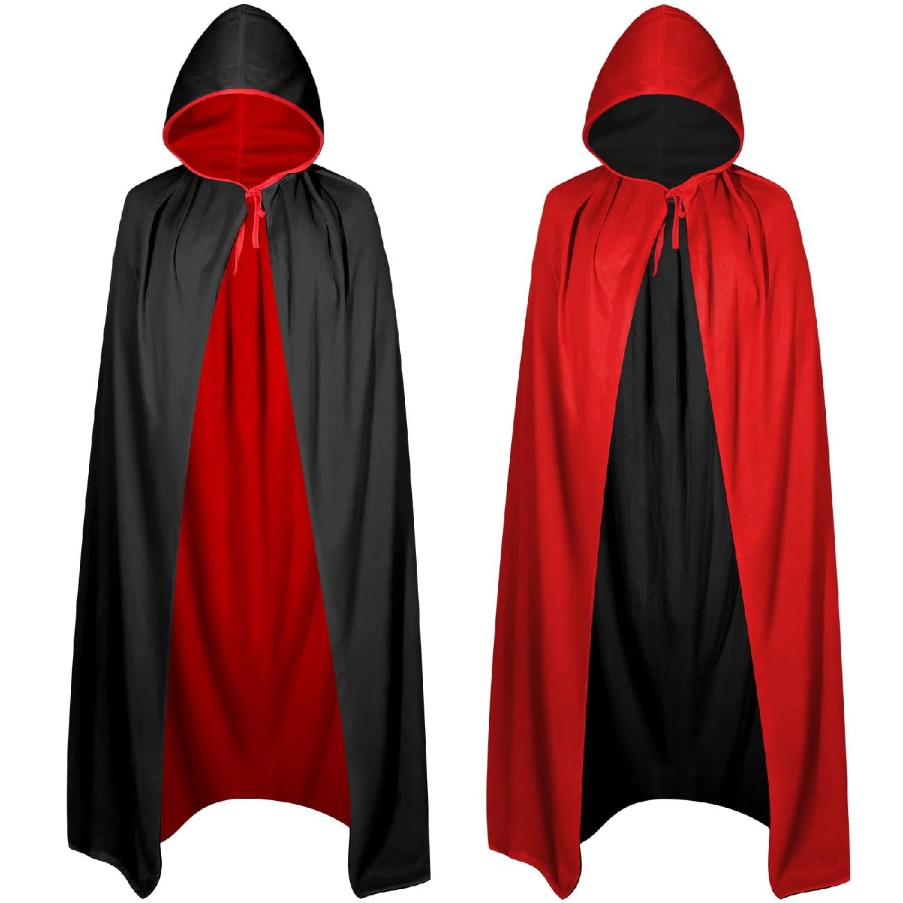 Amazon.com: ALEIFLE Unisex Adult Reversible Hooded Vampire Cloak for ...