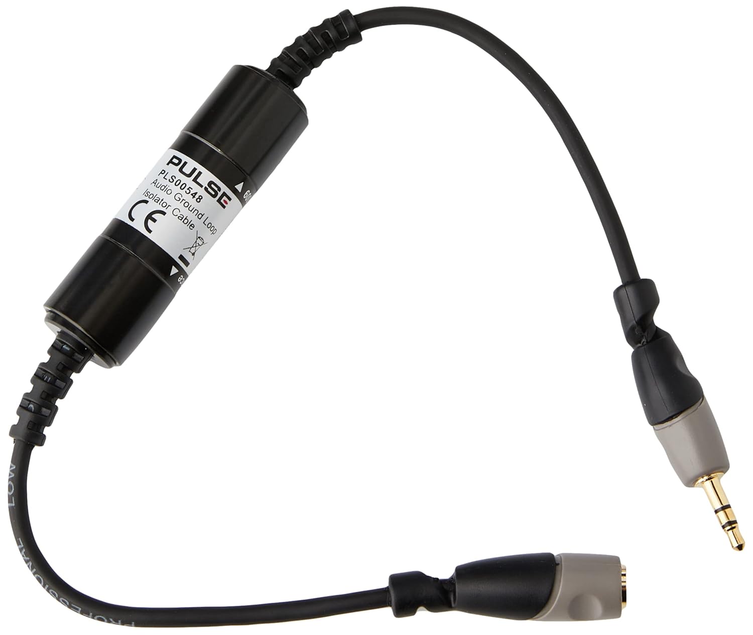 Pulse PLS00548 Ground Loop Isolator, 3.5 mm Stereo Plug to 3.5 mm ...
