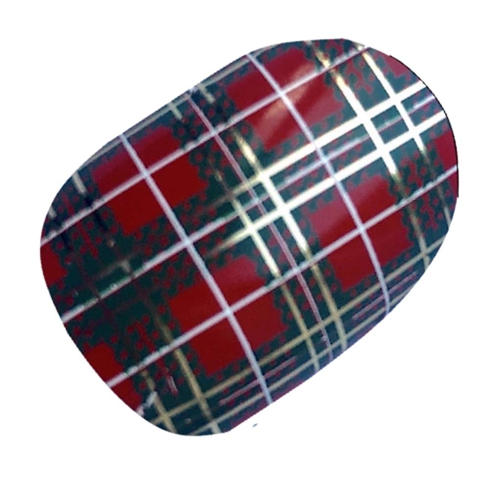 Chix Nails - SCOTTISH Red Tartan Scotland Flag Chrome Nail Wraps Foils ...