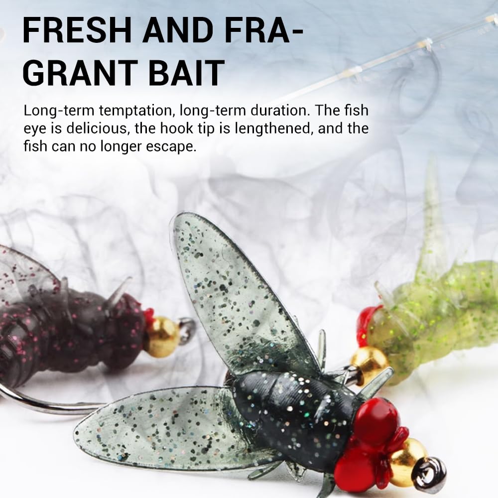 Bionic Fishing Flies Bionic Fly Fishing Lures 2-Pack - 10 Realistic ...