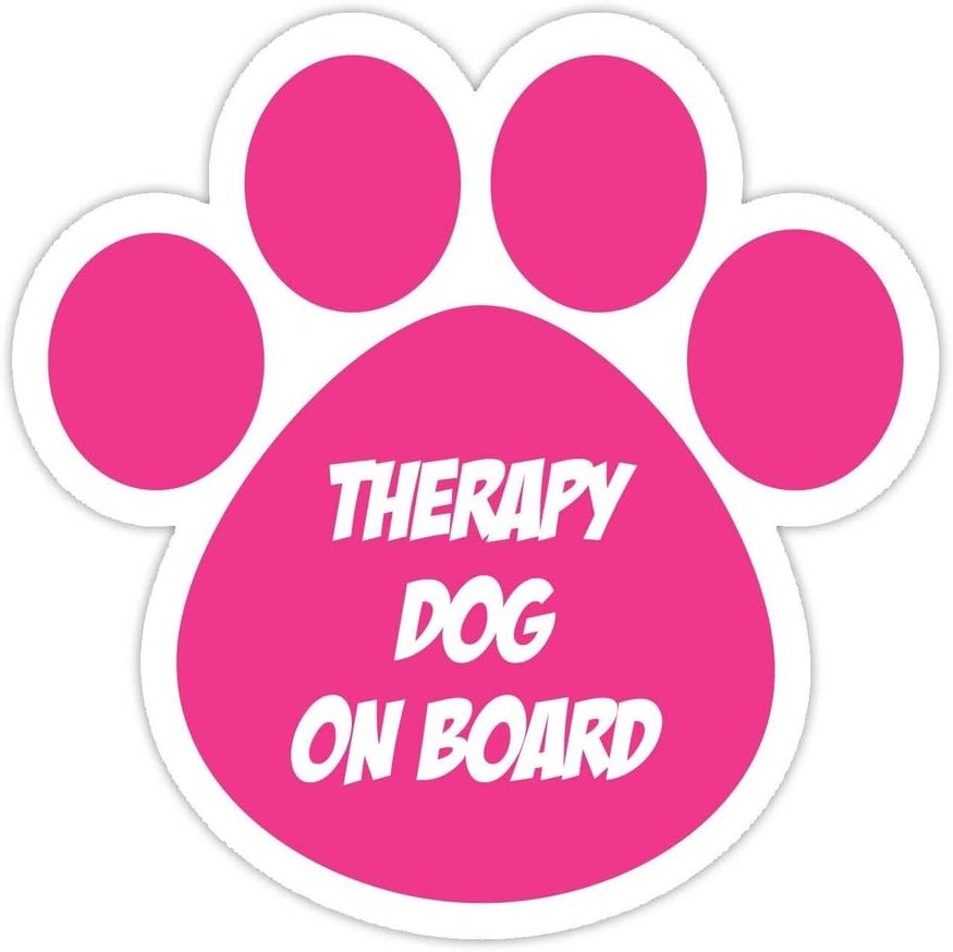 Amazon.com: Therapy Dog On Board - Bumper Sticker Decal Car Truck 5"X 5 ...