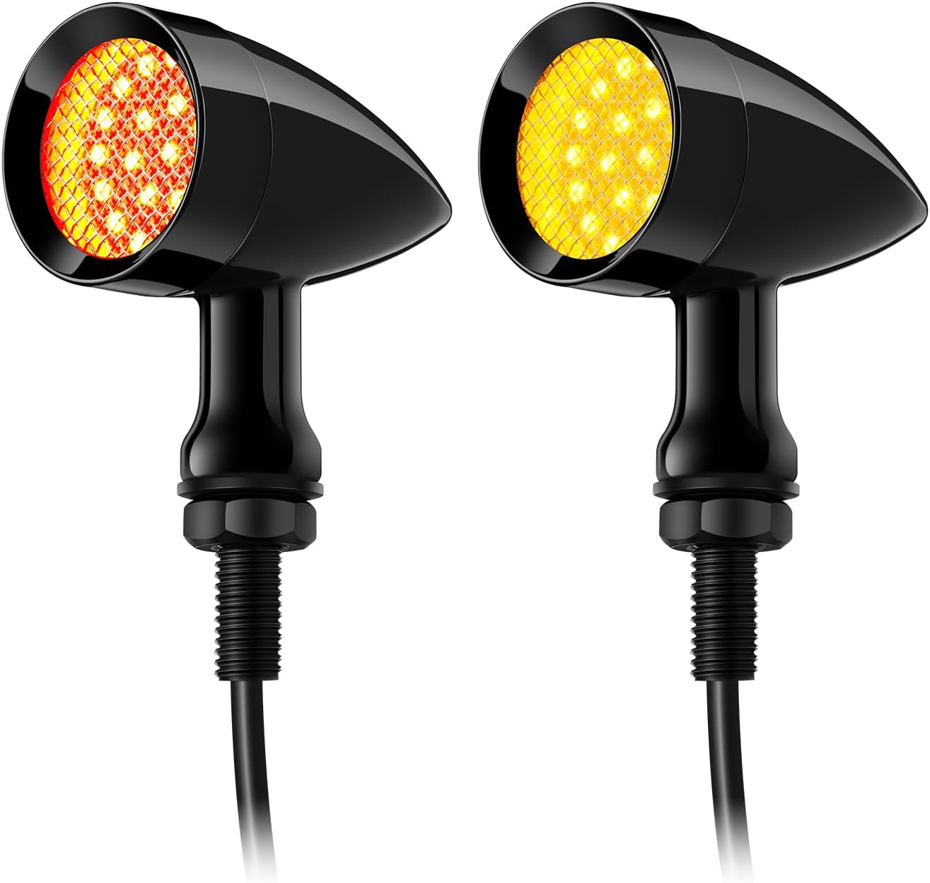 Amazon.com: PBYMT Motorcycle Turn Signals LED Rear Turn Signals Red ...