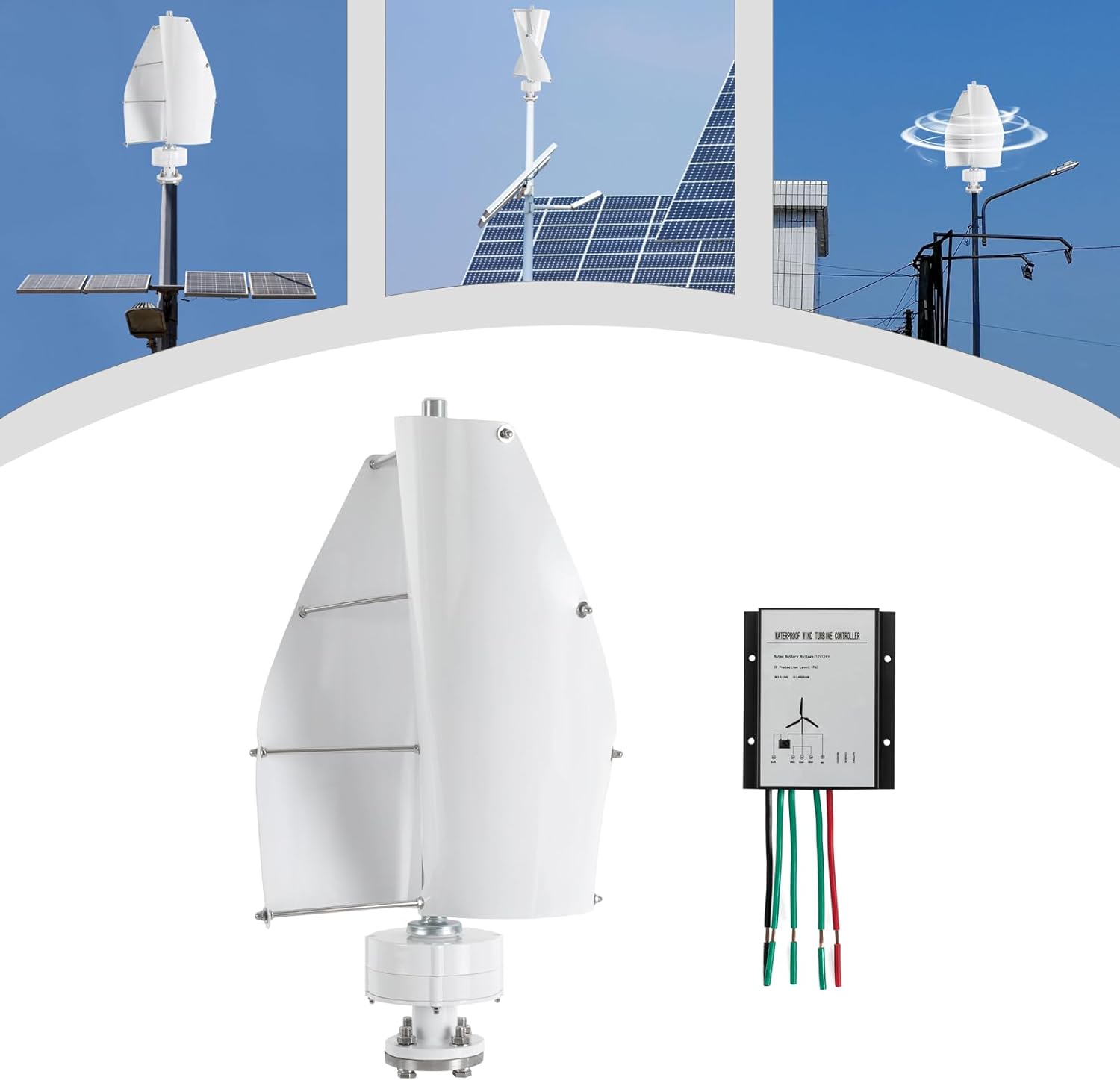 Amazon.com: IOENC Wind Turbine, 500W 12V Wind Turbine Generator Kit ...