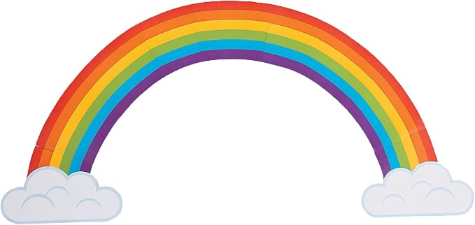 Fun Express Jumbo 10 Ft Rainbow Cutouts for Bulletin Board Decor