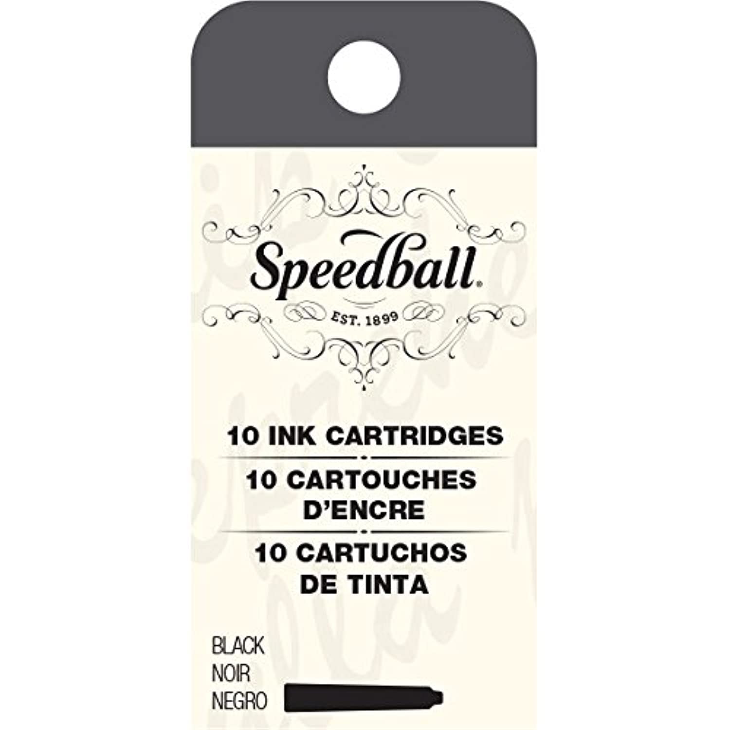 Speedball Fountain Pen Ink Cartridges Set Black, Pack Of 10 Disposable ...