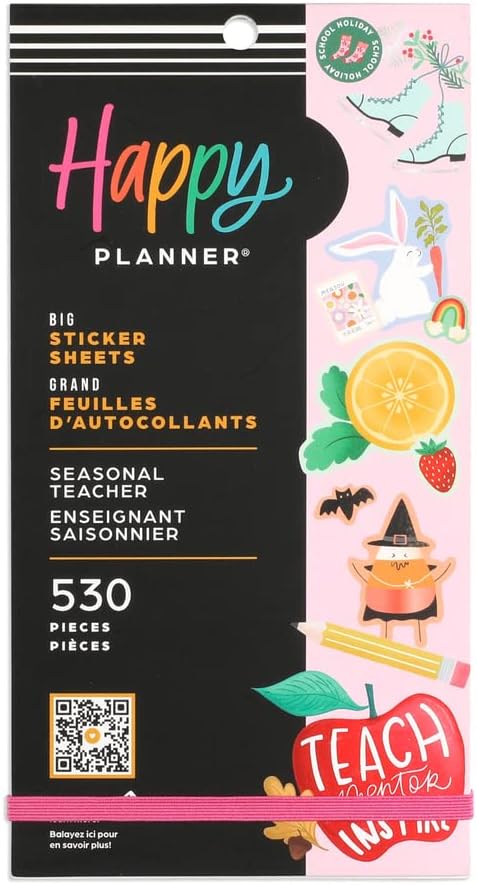 Amazon.com: Happy Planner Sticker Pack, Multicolored Planner Stickers ...