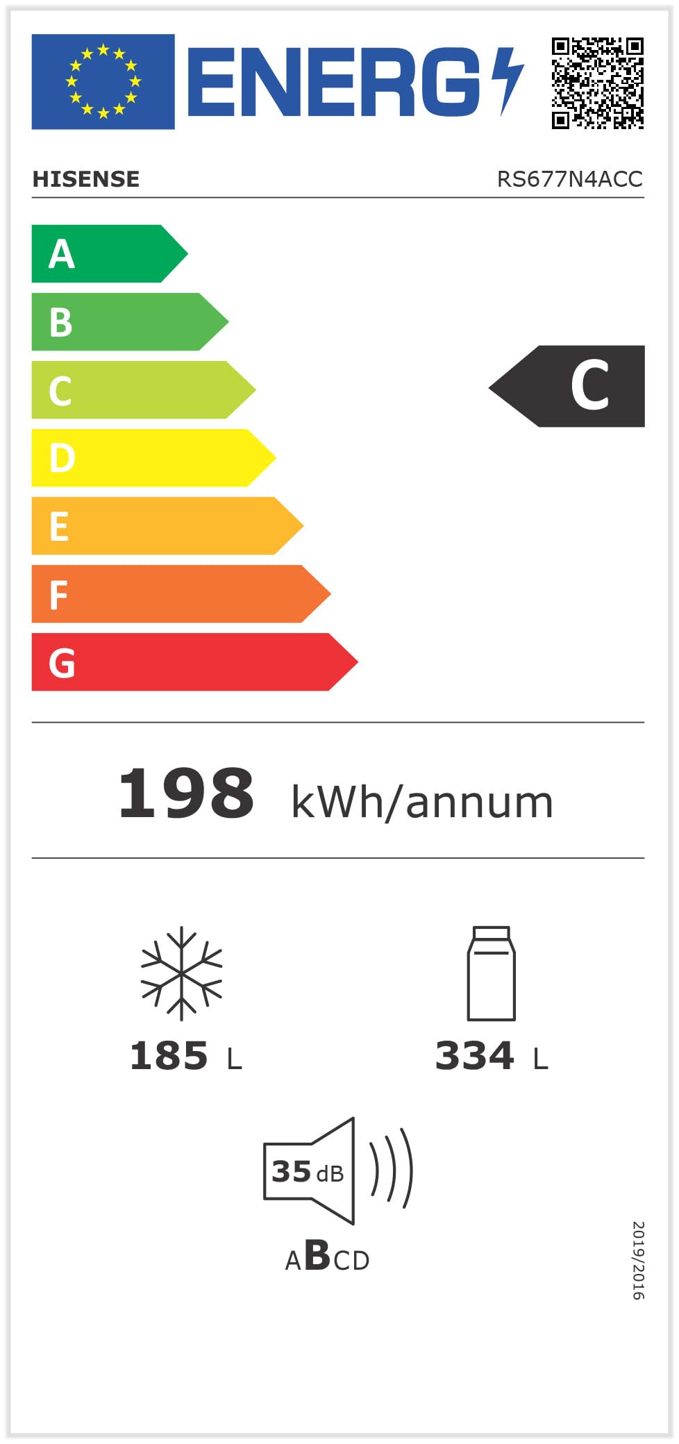 Hisense RS677N4ACC - Frigorífico Americano Side By Side, Eficiente ...