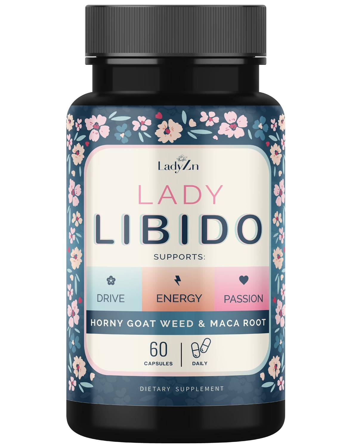 Amazon.com: Lady Libido Mood Desire & Energy Pills with Hornygoatweed ...