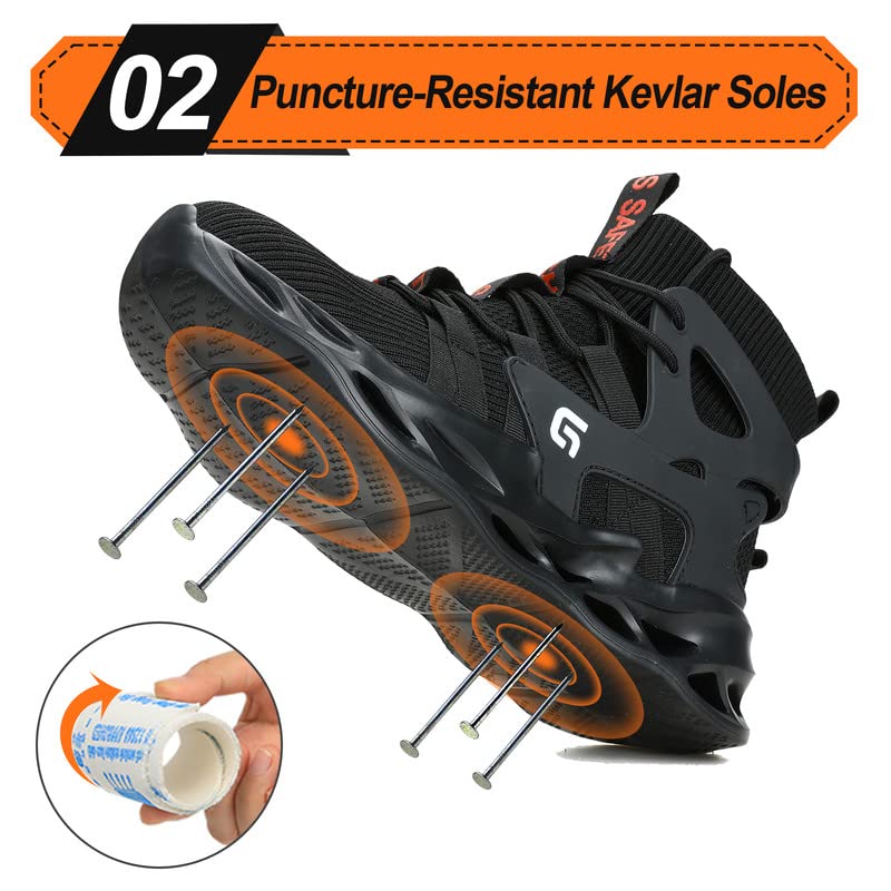 Steel Toe Sneakers For Women Work Sneakers Steel Toe Shoes Men Safety ...
