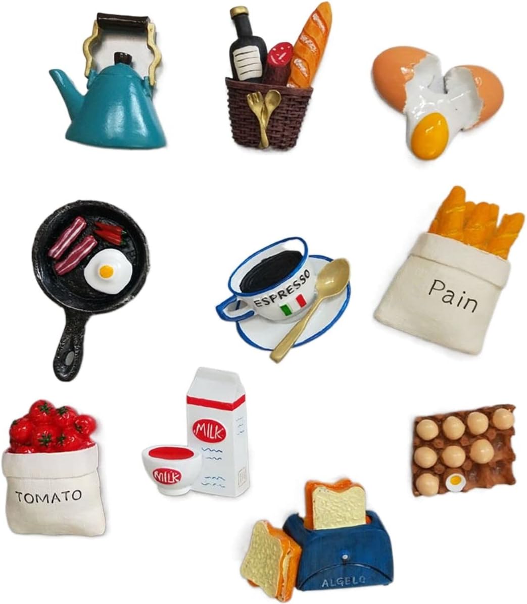 Amazon.com: 1/10pcs Food Fridge Magnet,Cute Food Shape Magnetic Bread ...