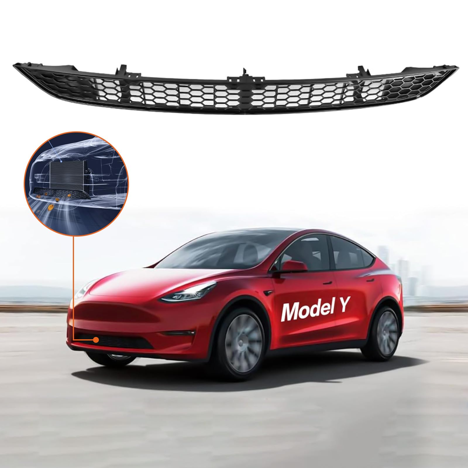 Tesla Model Y Front Grill Mesh Grille Grid Inserts [Upgrade Design],Air ...