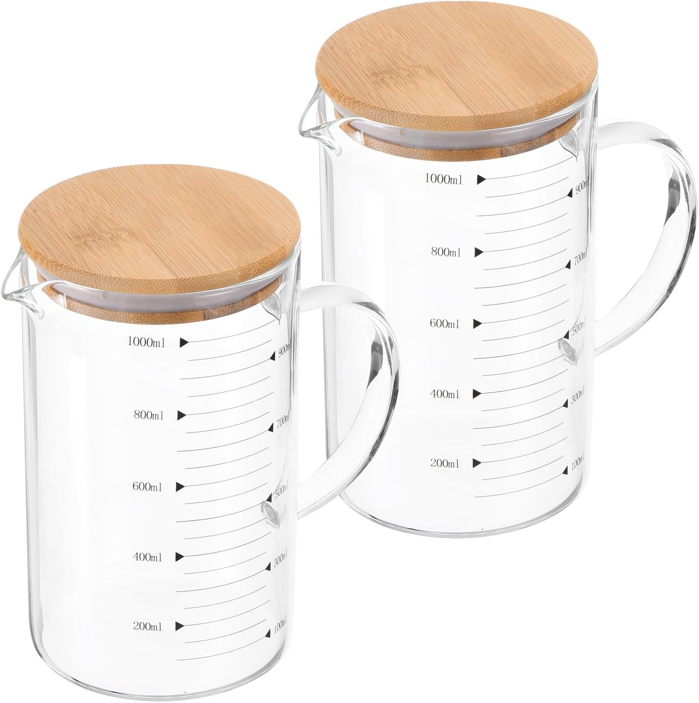 Amazon.com: PATIKIL 1000ml Glass Measuring Cup, 2 Pack 3.3 Borosilicate ...