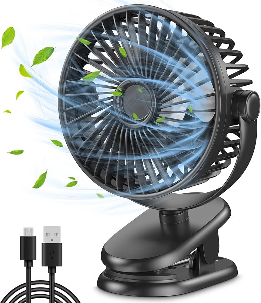 Amazon.com: Alyken Small Portable USB Desk Fan, 3 Speeds Strong Wind ...