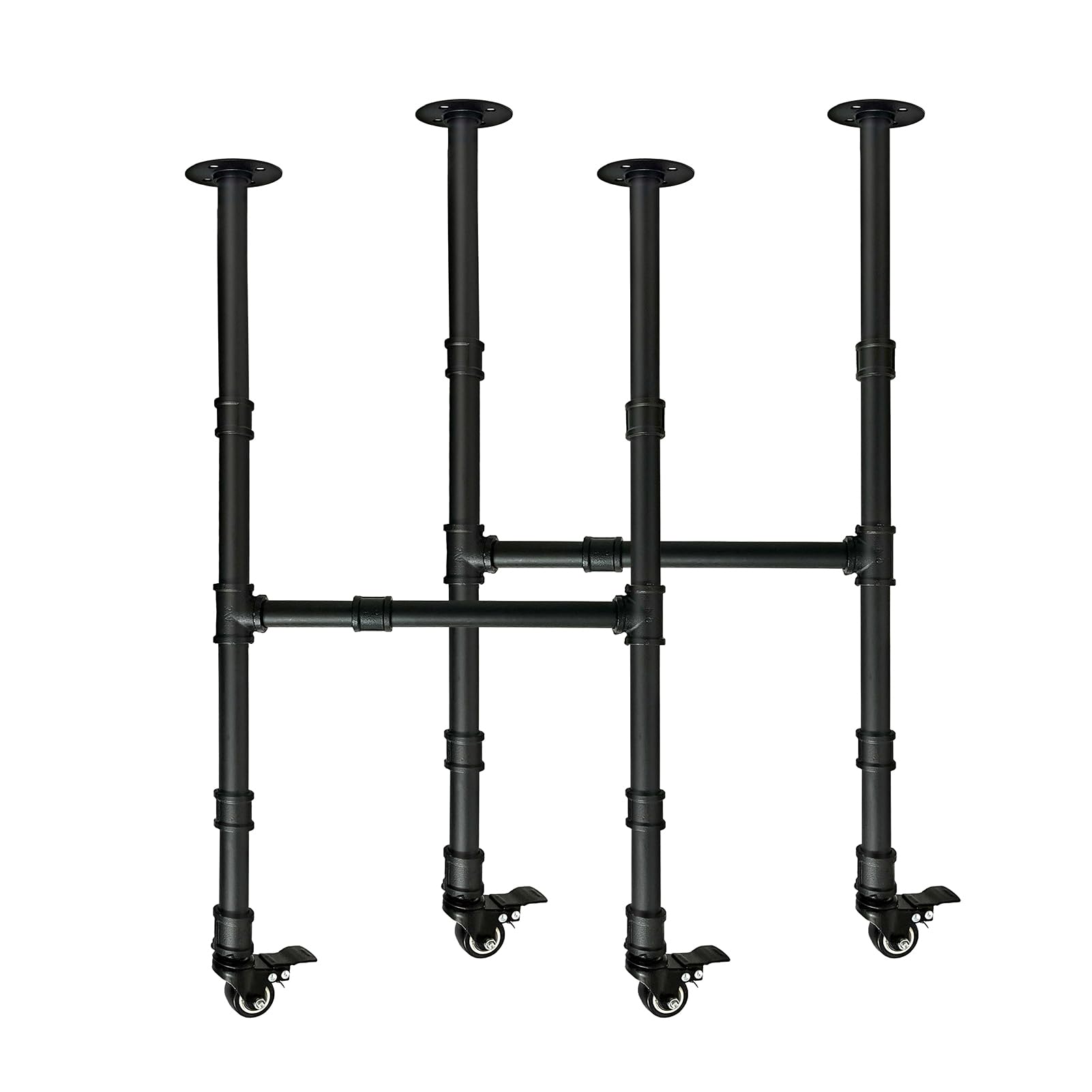 Amazon.com: IFYISUN Industrial Pipe Table Leg Set with Casters,Black ...
