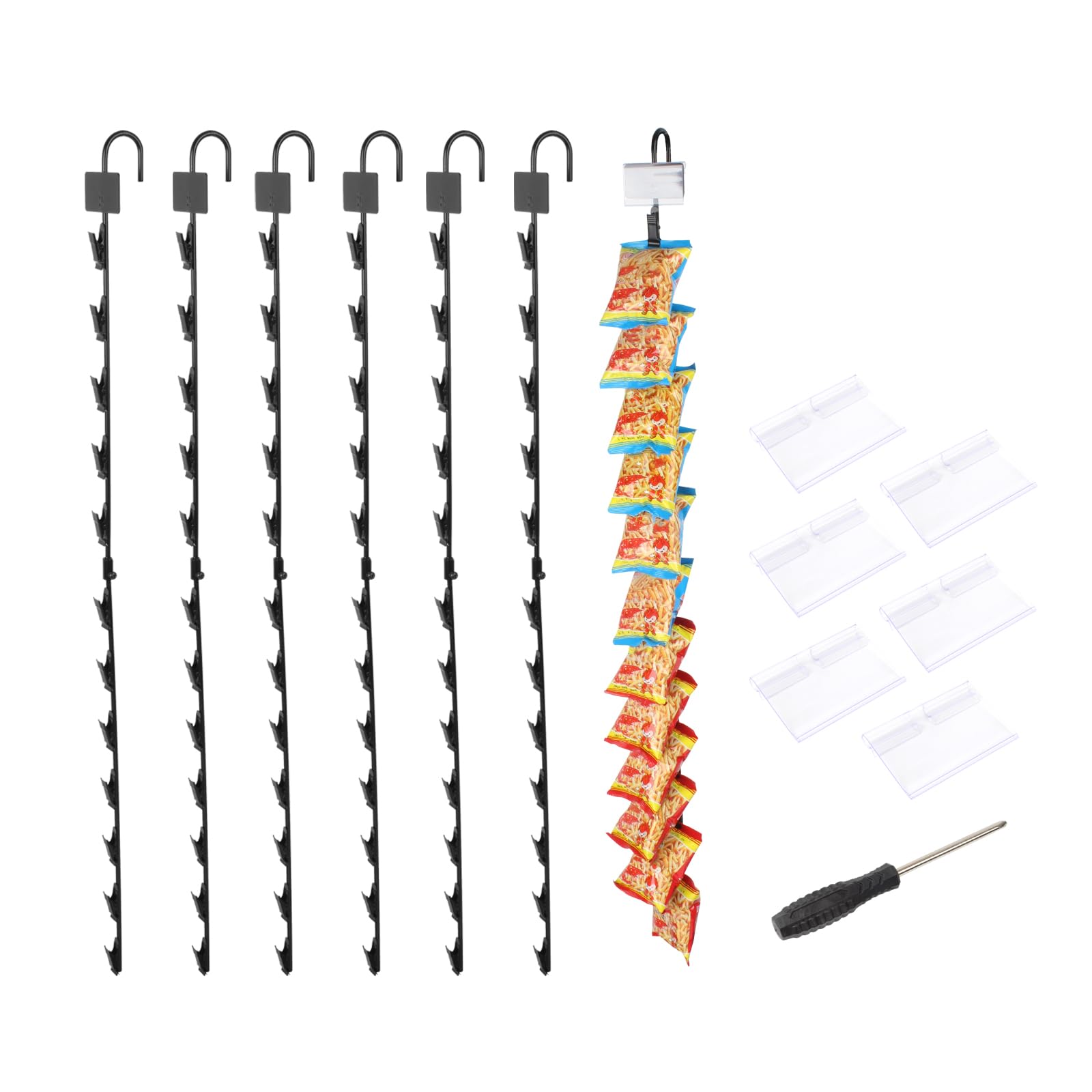 Amazon.com: FMTYAOIU 6 Pack Hanging Merchandise Strips with Hooks, 32.3 ...