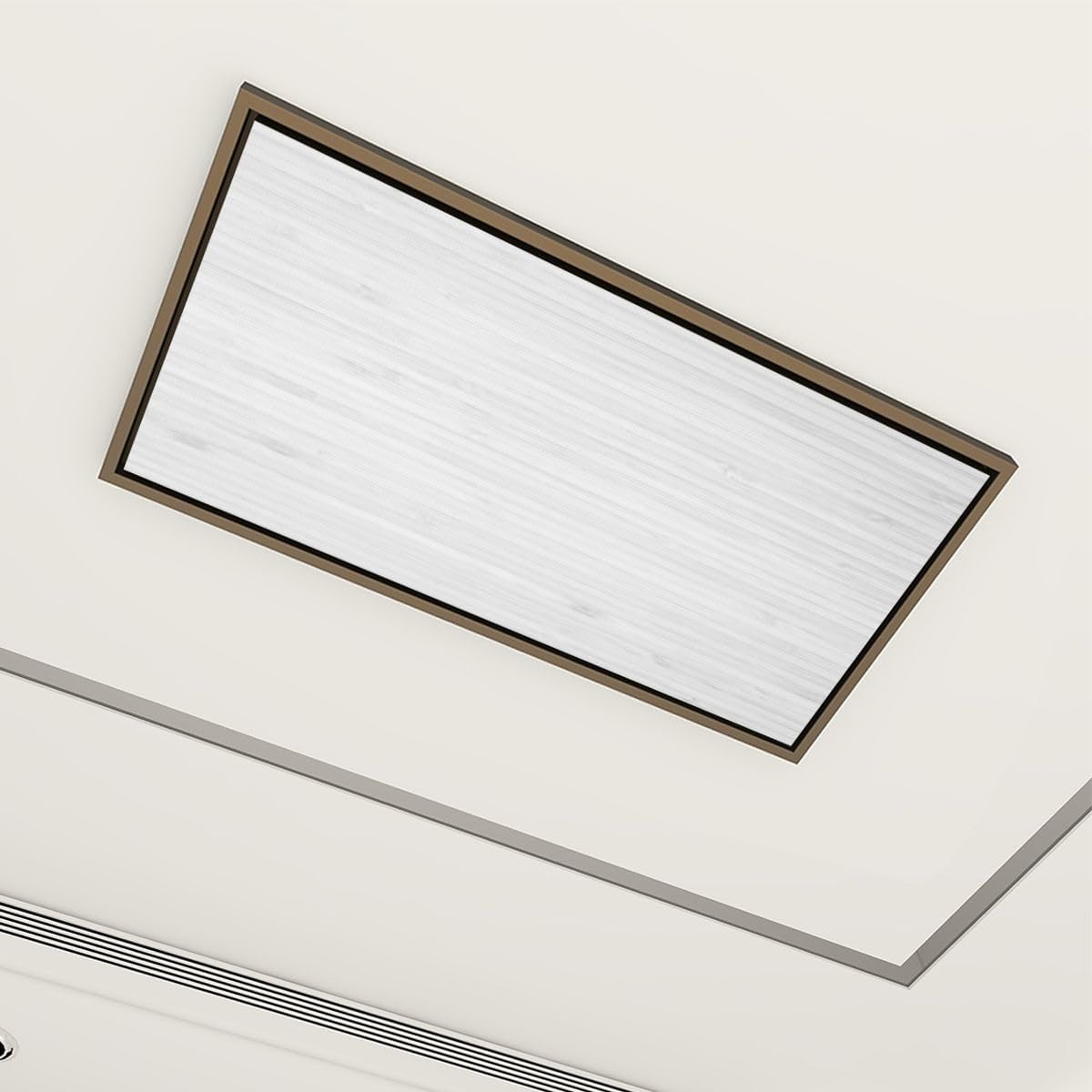 Decorative Fluorescent Light Covers for Ceiling Lights 4 Packs Bamboo ...