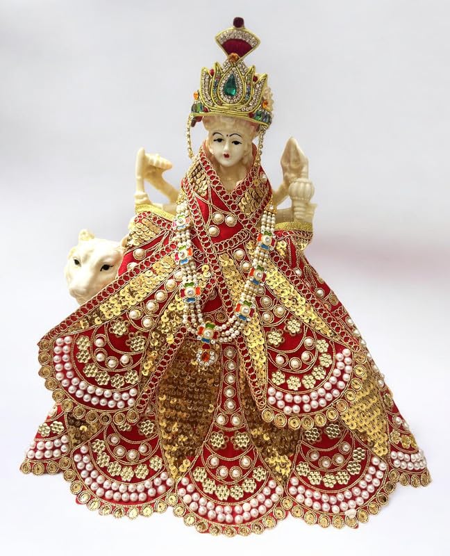 (for 8 inch Murti) GN Store's MATA DurgaJi Embroidery Dress for ...