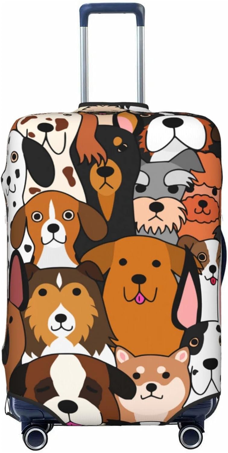 Amazon.com | Fsugnioe The Cute Dogs Elastic Travel Luggage Cover Travel ...