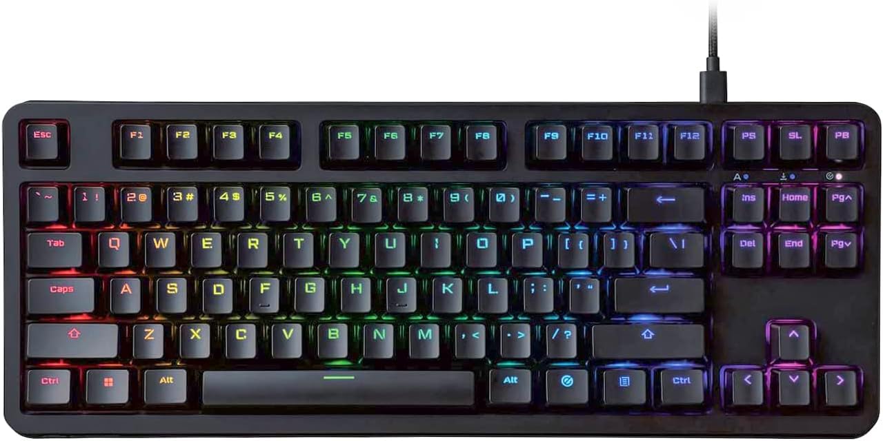 Amazon.com: Monoprice Collider TKL Gaming Keyboard - Cherry MX (Blue ...
