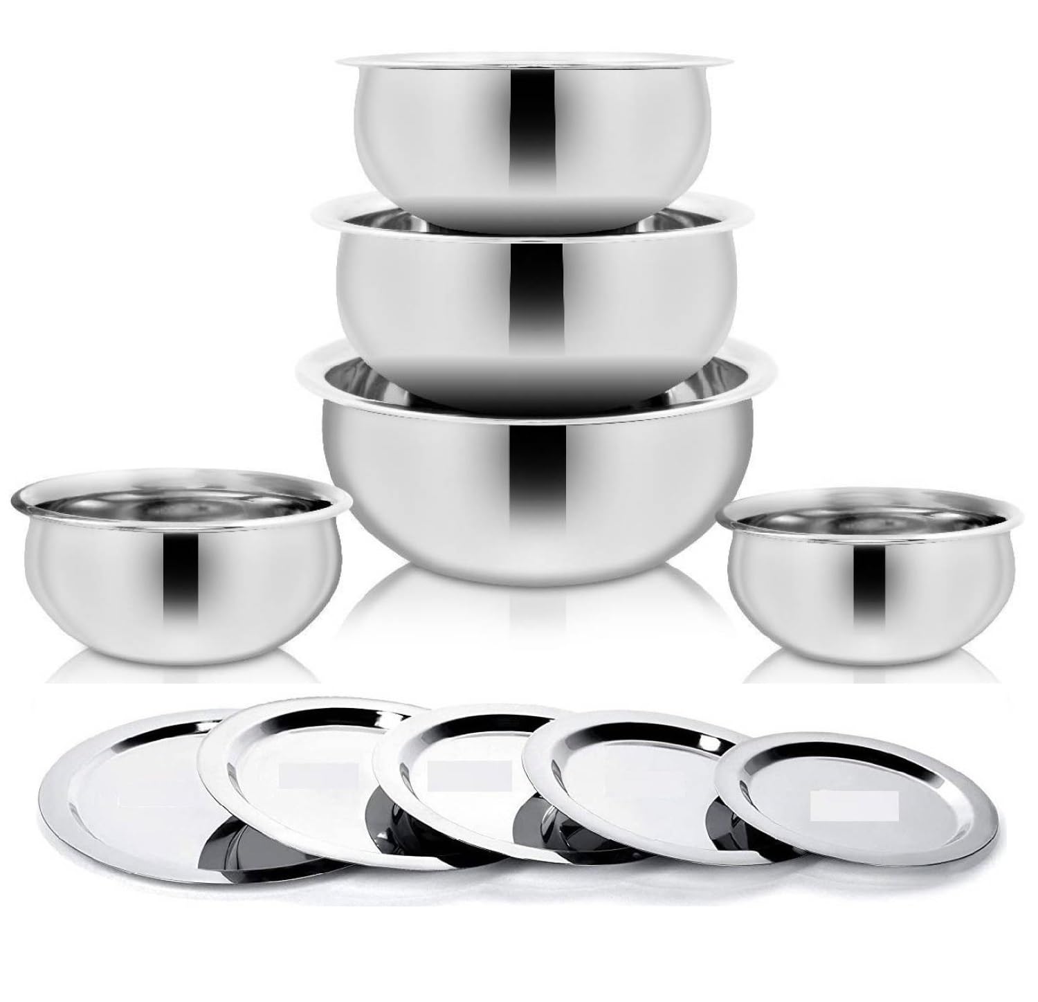 Buy REDIFIC Stainless Steel Handi with Lid Serving Cooking Bowl ...