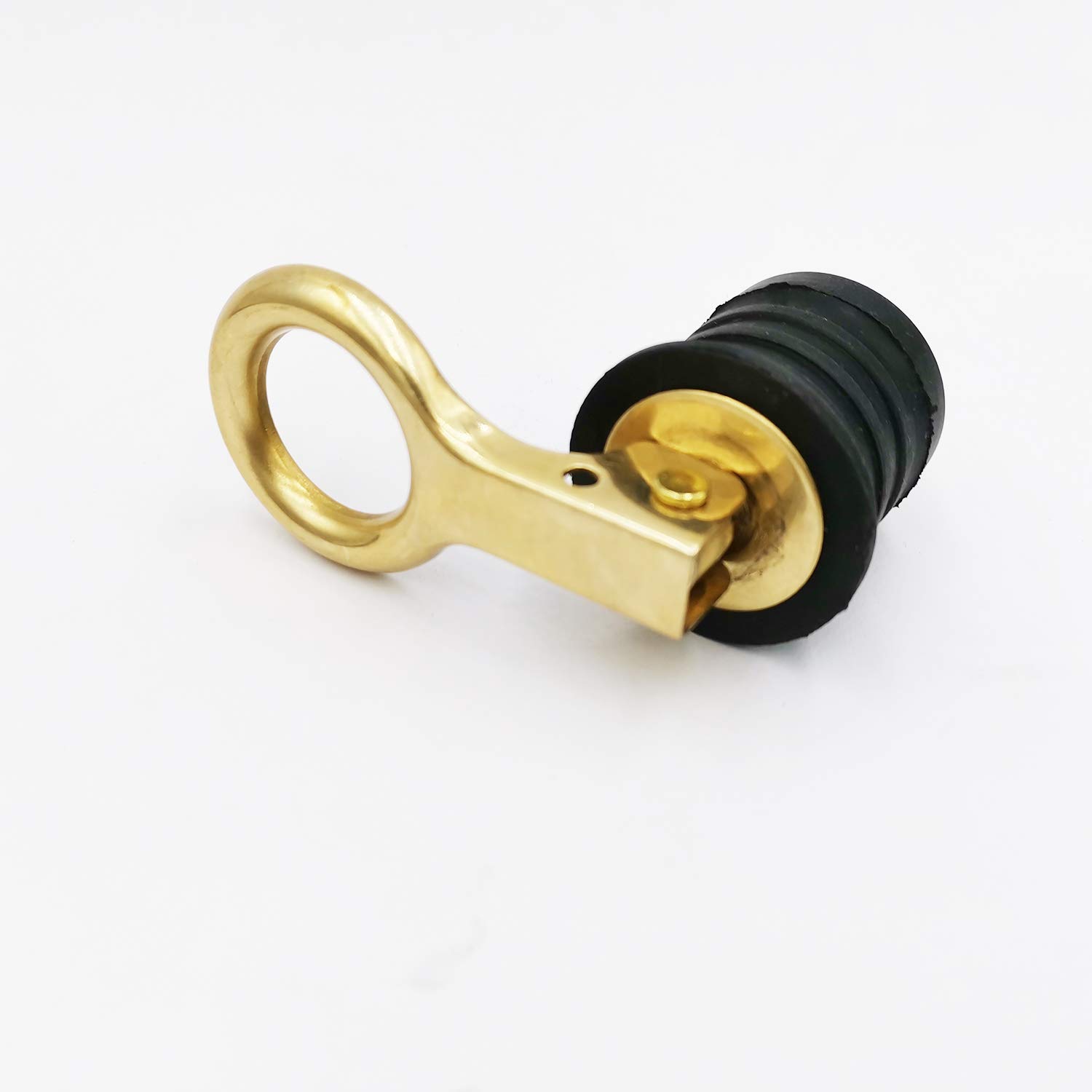 Snapklik.com : Boat Drain Plug Brass Snap Handle 1-1/4-inch Rubber ...