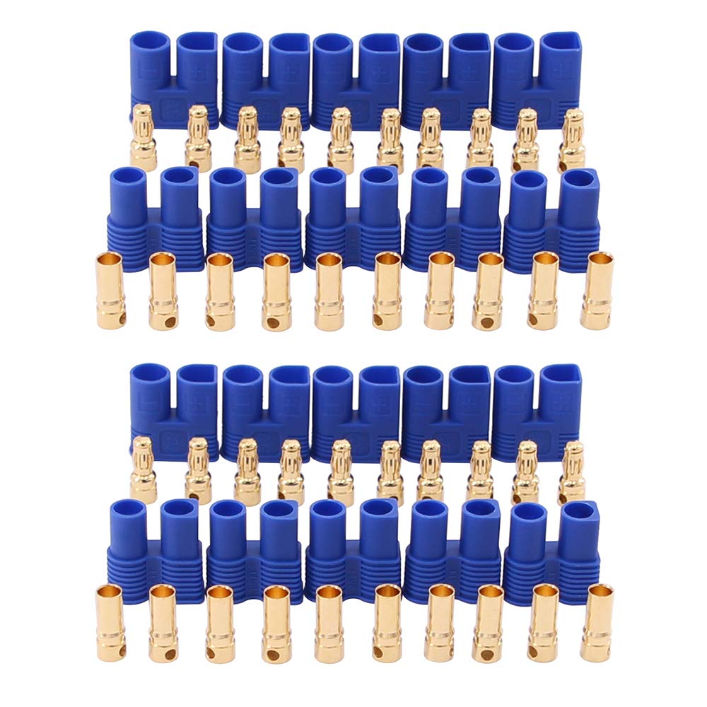 Amazon.com: OliRC 10pairs Male Female EC3 Connector 3.5mm Glad Bullet ...