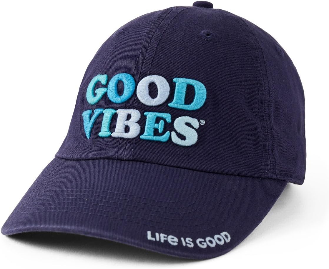 Life is Good Good Vibes Chill™ Cap Darkest Blue One Size at Amazon Men ...
