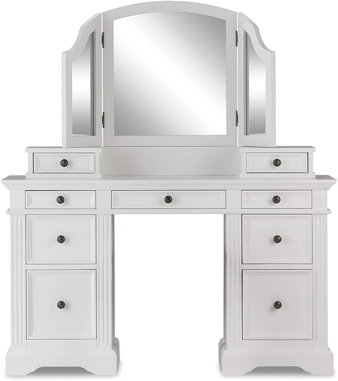 Gainsborough White Dressing table with extension drawers and 3-Way ...
