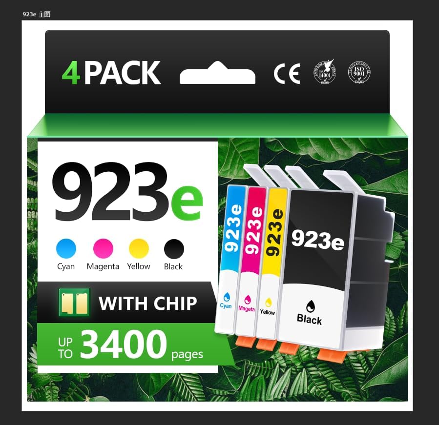 Amazon.com: 923 923e High Pages Ink Cartridges Use for HP Printers ...