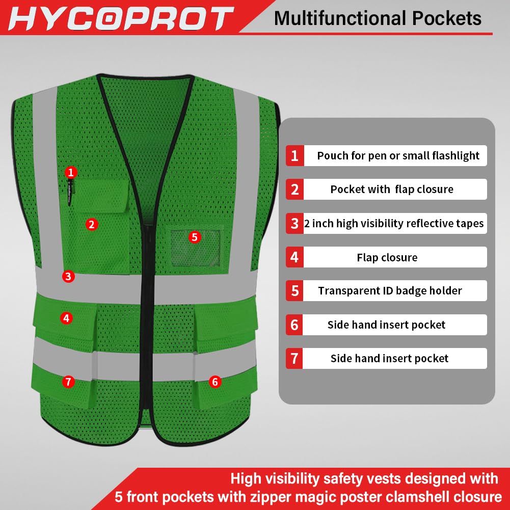Snapklik.com : HYCOPROT High Visibility Mesh Safety Reflective Vest