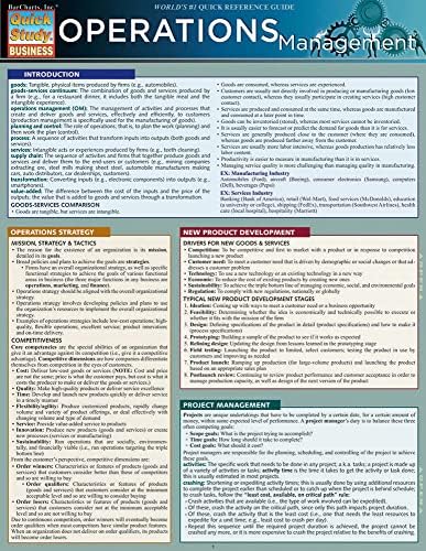 Amazon.com: Operations Management: QuickStudy Laminated Reference Guide ...